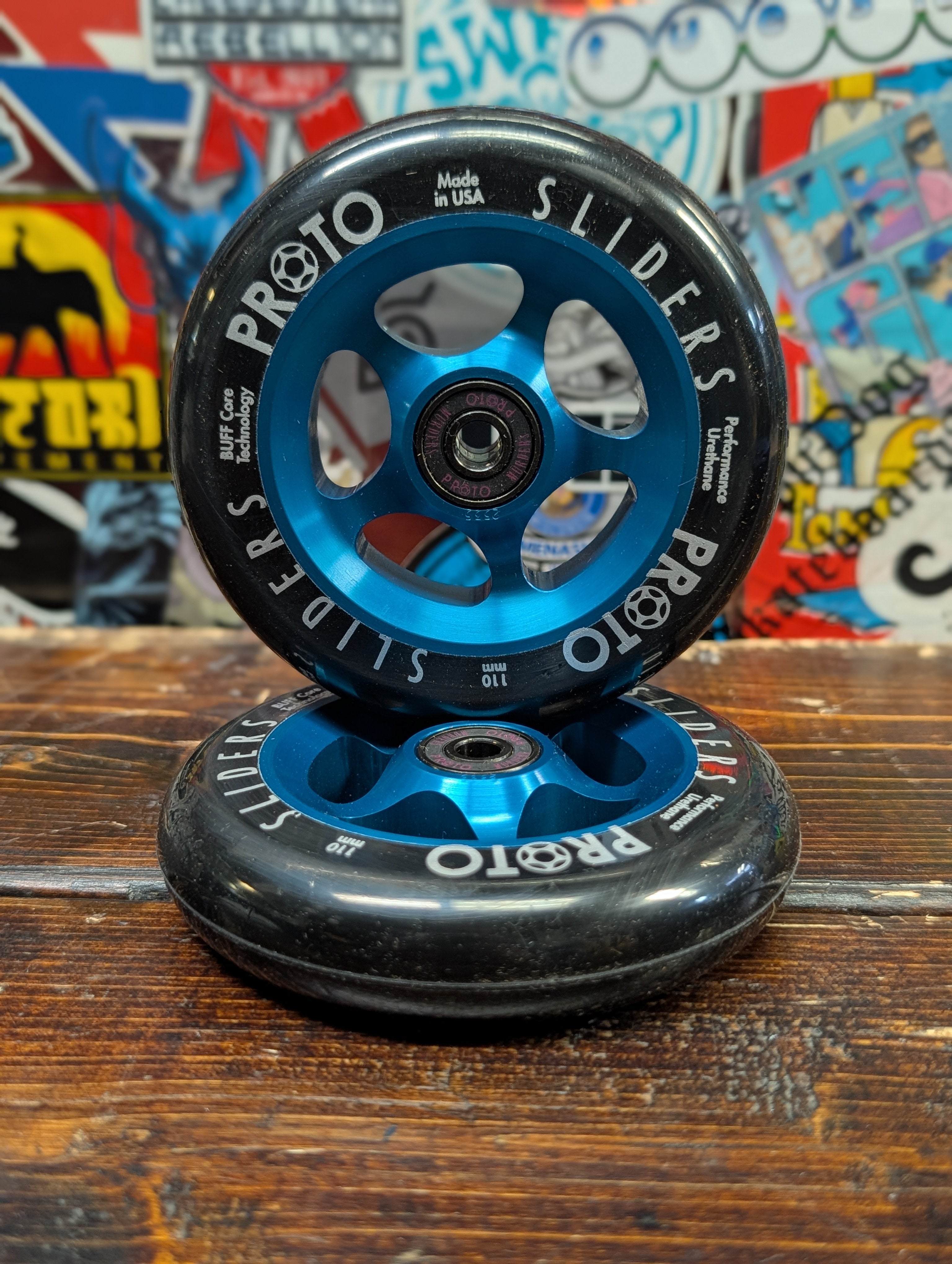 Proto - Slider wheels (blue/black) – BlueDragonSkate